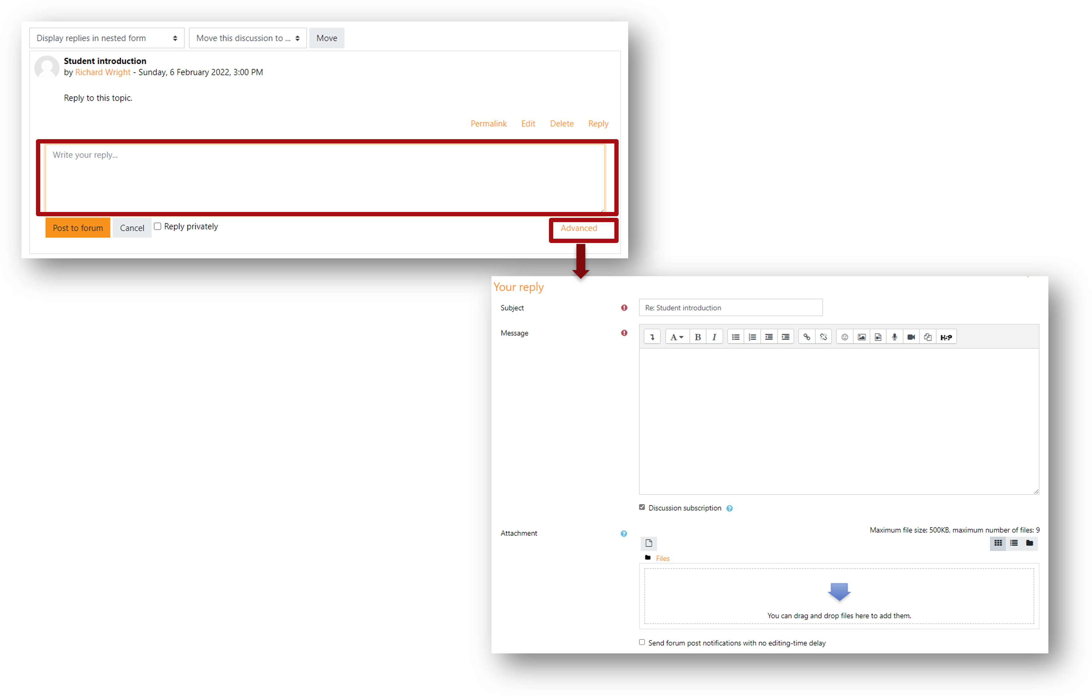Section: Lesson 13: How do I participate in forum activities? | STU-100: Basic Skills in Using ...
